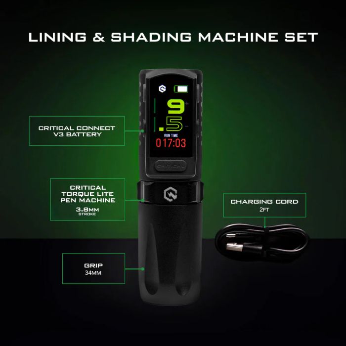 Critical Torque Lite Wireless Tattoo Machine | Lining & Shading – AS ...